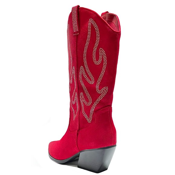Shoes | New Red Rhinestone Western Sparkly Cowboy Boots | Poshmark
